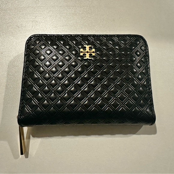 Tory Burch | Bags | Tory Burch Zip Around Wallet With Key Ring Quilted ...